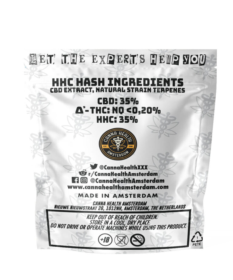 HHC HASH / HASHISH - 35% CBD - 35% HHC - 0% Δ9-THC